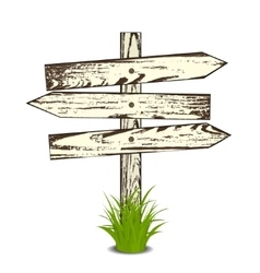 Drawing a tree with wooden arrow signs Royalty Free Vector