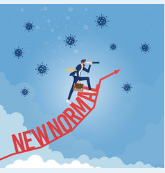 New normal after coronavirus pandemic concept Vector Image
