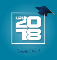Congratulations graduates emblem design Royalty Free Vector
