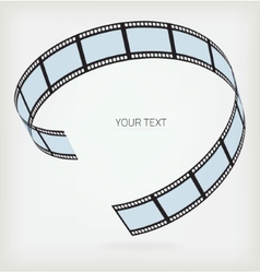 Horizontal film strip with blank frames curls Vector Image