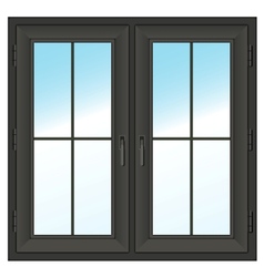 Cartoon wooden colorful window Royalty Free Vector Image