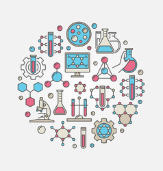 Chemistry of icons set chalkboard with elements Vector Image