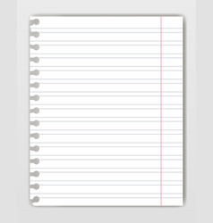 School timetable template on copy book sheet Vector Image