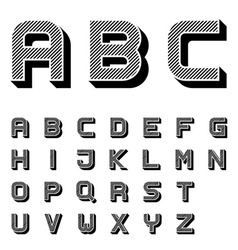 Eps10 distortion blur font alphabet letters Vector Image