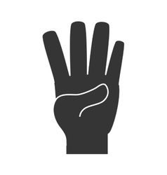 Palm hand icon design template isolated Royalty Free Vector