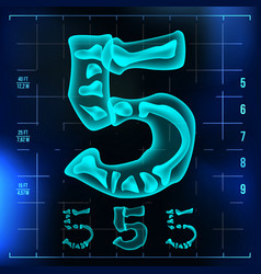 Five celebration birthday number candle cartoon Vector Image