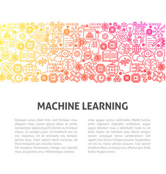 Machine learning circle concept Royalty Free Vector Image