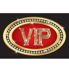 Golden figure with diamonds Royalty Free Vector Image