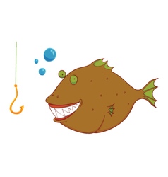 Cute fish character Royalty Free Vector Image - VectorStock