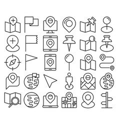 Location icons military style Royalty Free Vector Image