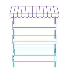 Supermarket shelves empty with three levels Vector Image
