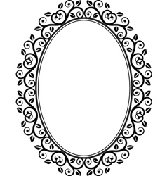 Black chain oval frame Royalty Free Vector Image