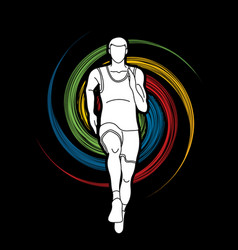 Fitness man runner Royalty Free Vector Image - VectorStock
