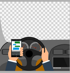 Driving car safety concept Royalty Free Vector Image