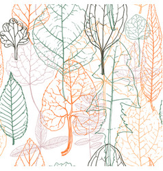 Leaves seamless stylish pattern Royalty Free Vector Image