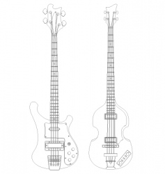 Bass guitars Royalty Free Vector Image - VectorStock