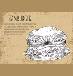 Cheeseburger neon sign poster Royalty Free Vector Image