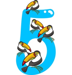Number five Royalty Free Vector Image - VectorStock