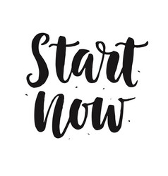 Life is short why not do it now word lettering Vector Image