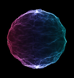 Abstract grayscale mesh sphere Royalty Free Vector Image