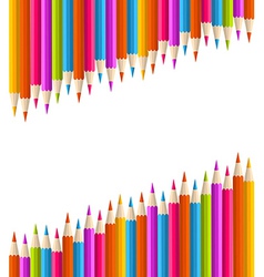Back to school background with leaves and pencils Vector Image