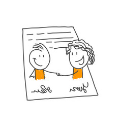 Selfish boss and his servants cartoon stick figure