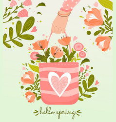 Spring fairy with narcissus Royalty Free Vector Image