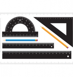 Protractor scale measuring rulers Royalty Free Vector Image