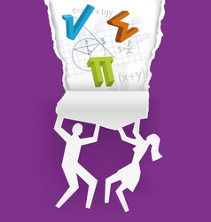 Student of mathematics smart solutions concept Vector Image