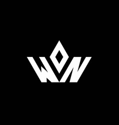 Aw monogram logo with crown shape luxury style Vector Image