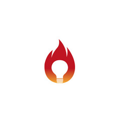 Creative fire flame logo Royalty Free Vector Image