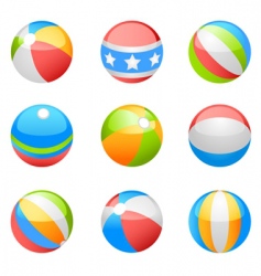 Beach ball vector by YuliaGlam - Image #1015129 - VectorStock