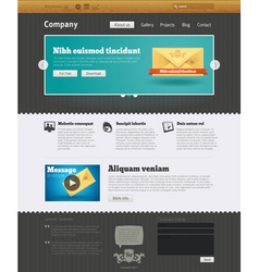 Editable website template Royalty Free Vector Image