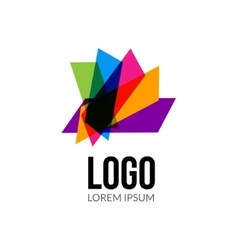 Colorful square abstract background on white Vector Image