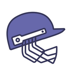 Cricket helmet with ball from a splash Royalty Free Vector