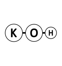 Periodic table element potassium icon Royalty Free Vector