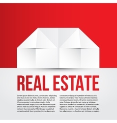 Paper model of a house Royalty Free Vector Image