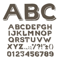 Alphabet letters and number modern font style Vector Image