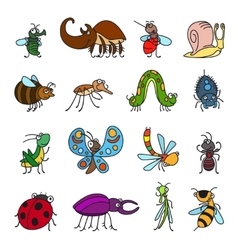 Cute ant cartoon waving Royalty Free Vector Image