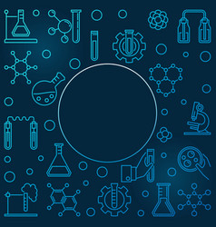Chemistry square background with chemical Vector Image
