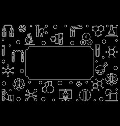 Chemistry square background with chemical Vector Image