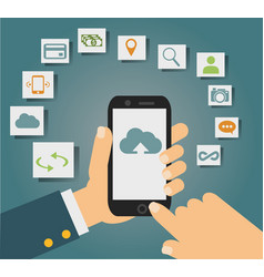 Healthcare mobile service concept Royalty Free Vector Image