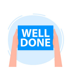 Tick mark fingers hands shows all ok well done Vector Image