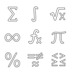 Math symbols color icon Royalty Free Vector Image