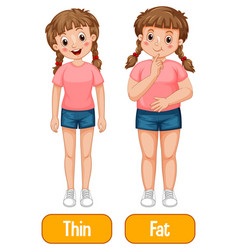 Opposite adjectives with blunt and sharp Vector Image