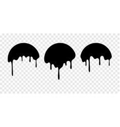 Paint drip stickers dripping liquid current Vector Image