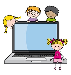 Children playing Royalty Free Vector Image - VectorStock