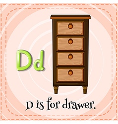 Flashcard letter d is for doctor Royalty Free Vector Image