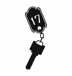Hotel room key with trinket or tassel isolated Vector Image