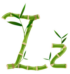Bamboo eco alphabet Royalty Free Vector Image - VectorStock
